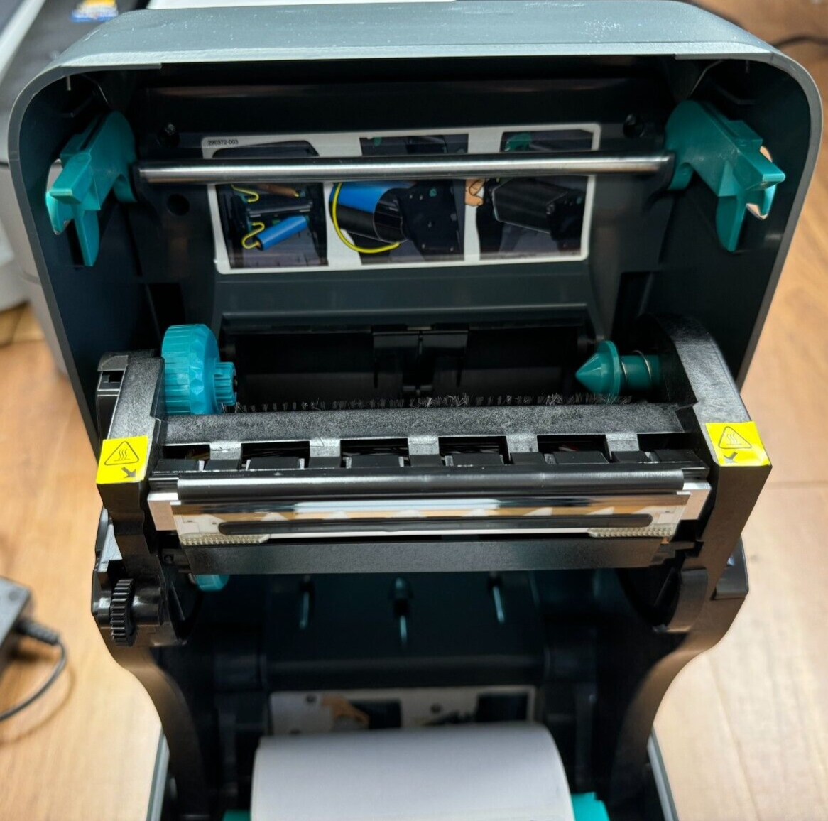 Zebra GX420t Thermal Label Printer (w/ LCD & Cutter Extension) - OEM AC ...