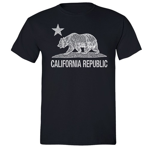 California Republic State T-Shirt Vintage Flag Bear West Side Cali ...