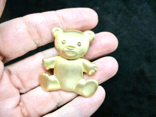 Vintage-"JJ" Gold Tone Articulated Bear Brooch | eBay