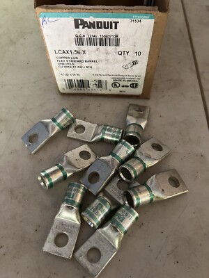 Panduit LCAX1-56-X Compression Lug #1 AWG Copper 5/16" Stud Tin-Plated ...