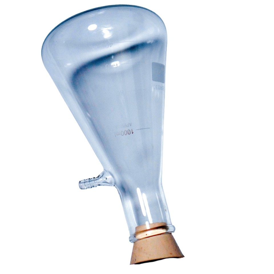 Lab glass Erlenmeyer vacuum filter flask filtering flask 1000 ml - 2000 ...