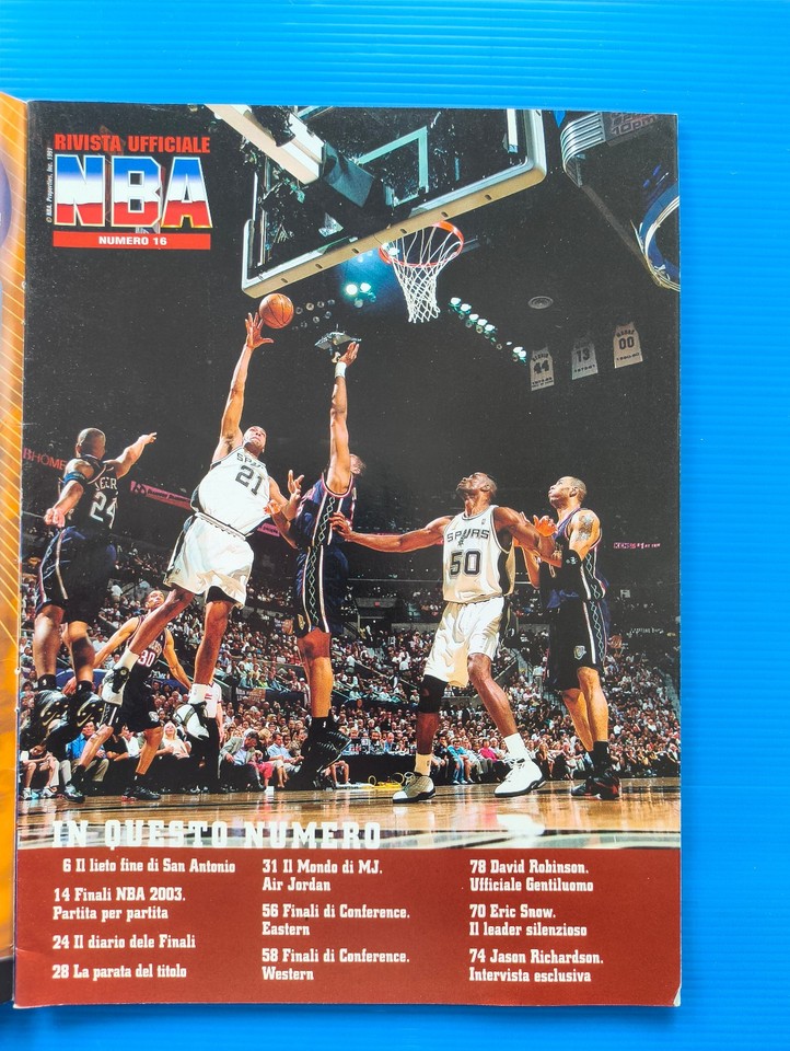 RIVISTA NBA 7 LUGLIO 2003 SAN ANTONIO SPURS WIN FINALS -DAVID ROBINSON ...
