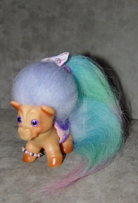 Horse Pony Troll Doll 3" Dam Purple Eyes Newly Restored | eBay