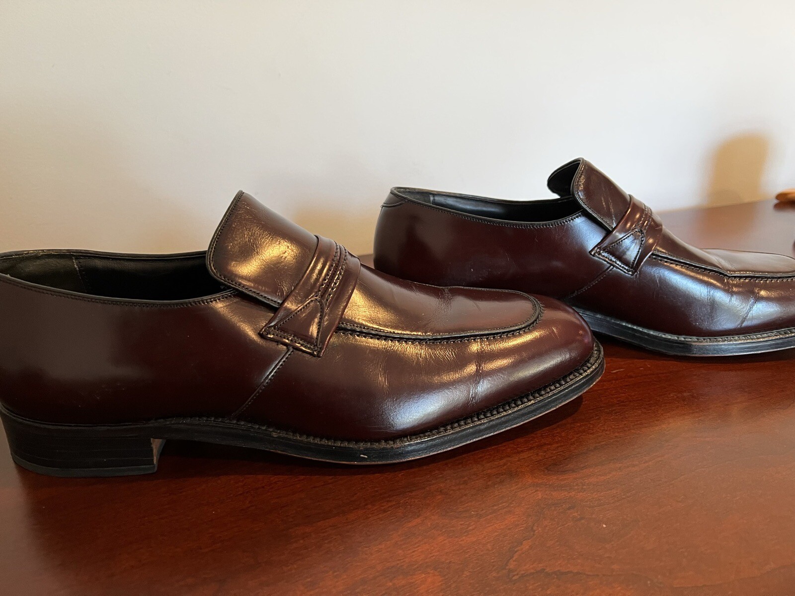 Vintage French Shriner Mens Shoes Black 10.5 B - Gem