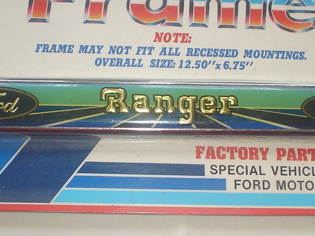 VINTAGE FORD MOTORSPORT SVO RANGER LICENSE PLATE FRAME M-1828-F1 PA2501 ...