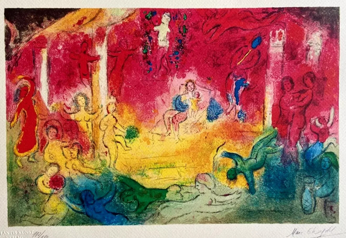 Marc Chagall Original Lithograph COA Hand Numbered Signed (Joan Mirò ...