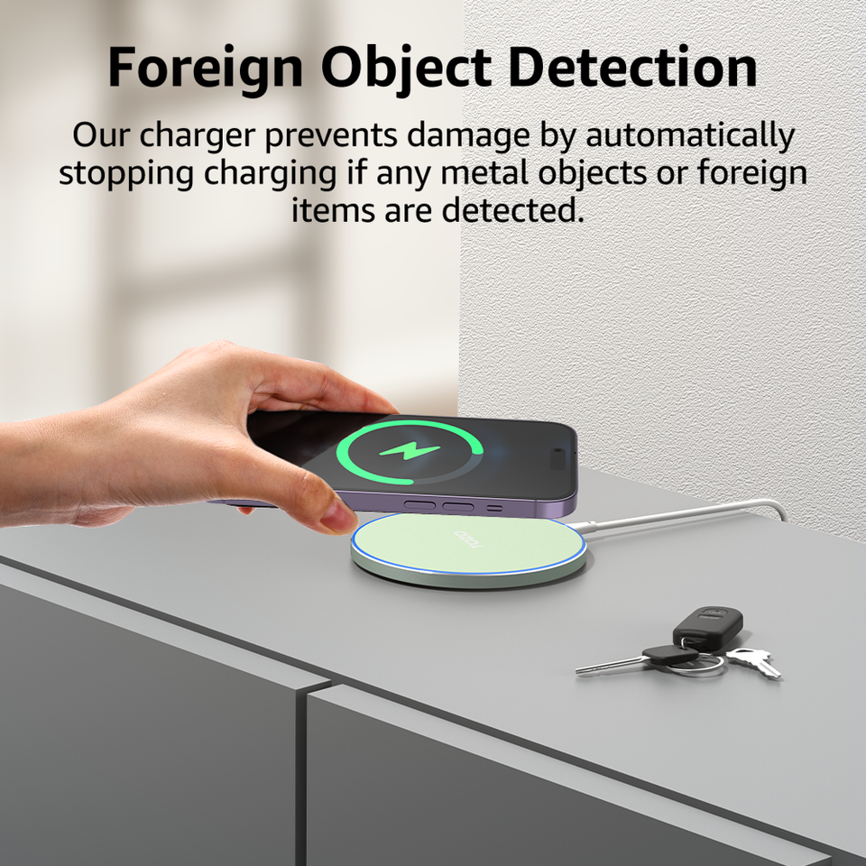 15W Max Wireless Charger, Qi Certified Fast Wireless Charging Pad ...