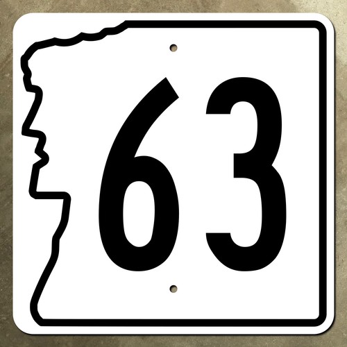 New Hampshire state route 63 highway road sign Old Man of the Mountain ...