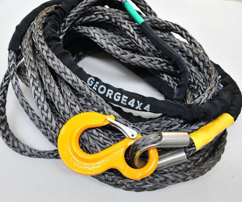 Australian made Winch Rope 12mm*25m with With Hook George 4x4 recovery ...