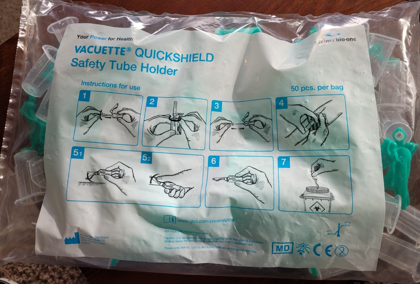 Greiner Bio-one 450230 Vacuette QuickShield Safety Tube Holder - Bag of ...