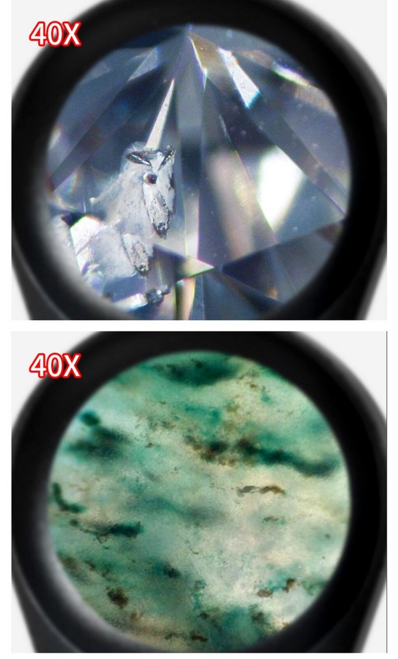 40X 21mm Glass Magnifying Magnifier Jeweler Eye Jewelry Loupe Loop w/ 6 ...