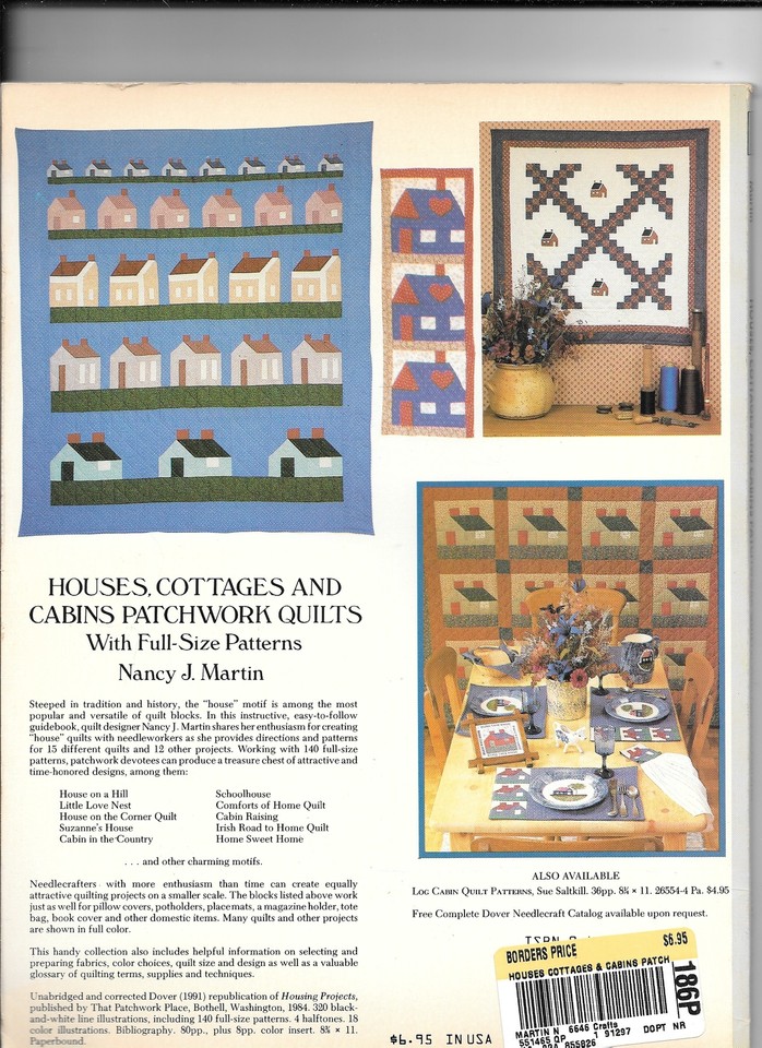 HOUSES,COTTAGES,AND CABINS PATCHWORK QUILTS BY NANCY MARTIN. | eBay