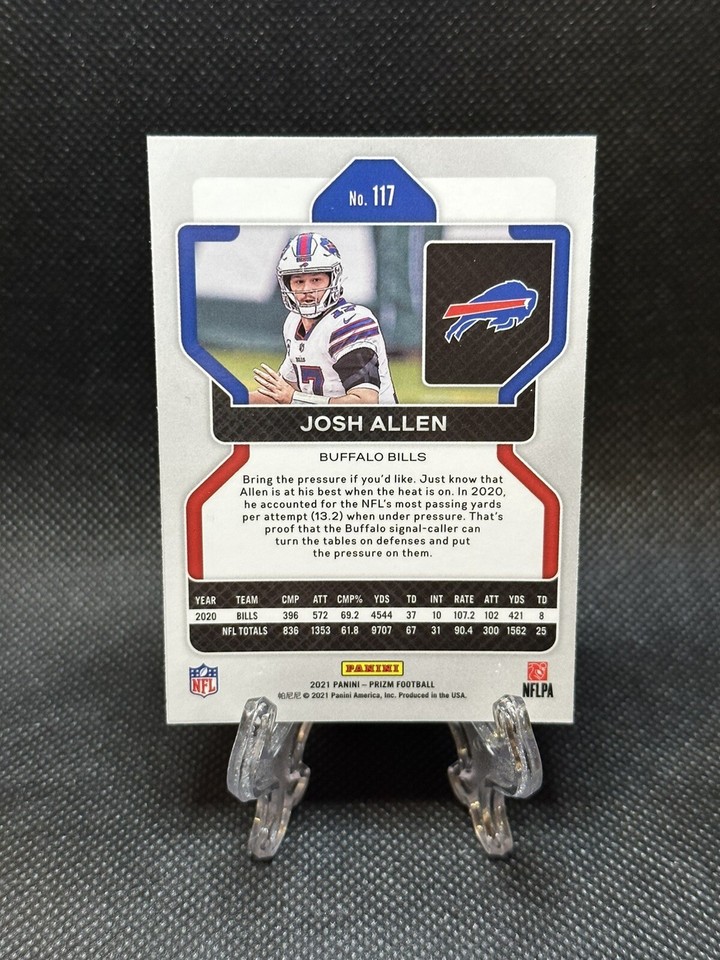 2021 Josh Allen Panini Prizm Football Base Card #117 BUFFALO BILLS | eBay