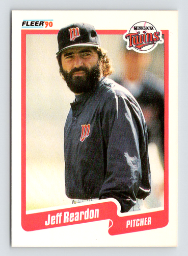 1990 Fleer Card, #385 Jeff Reardon, Minnesota Twins | eBay