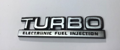 1984-1991 Chrysler Dodge Turbo Electronic Fuel Injection Fender Emblem ...