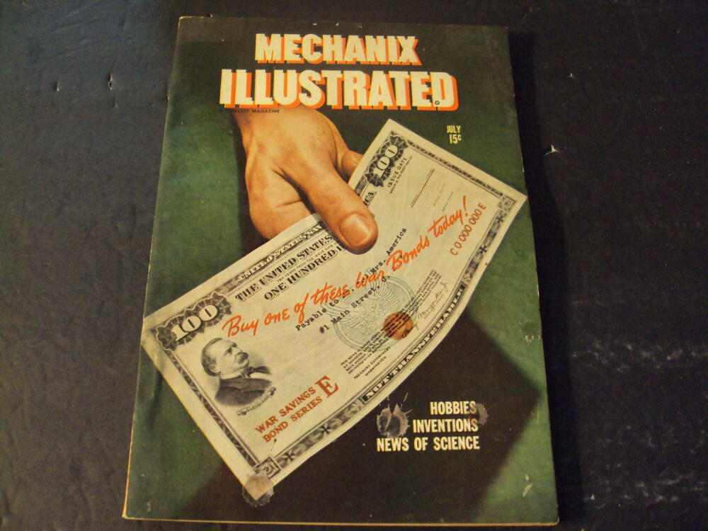 Mechanix Illustrated July 1945 Hobbies ,Inventions, News of Science ID ...