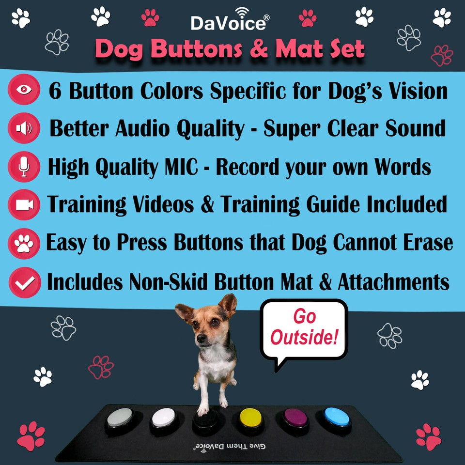 Talking Pet Starter Recordable Speaking Buttons Dog Training ...