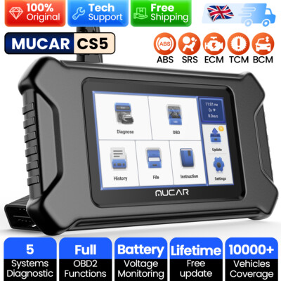 MUCAR CS5 Car OBD2 Scanner Engine Diagnostic Tool ECM ABS SRS Auto Code ...