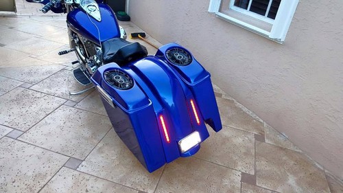 Bagger Dual 9" LED Light Strips Rear Fender Stop, Turn Signals ...