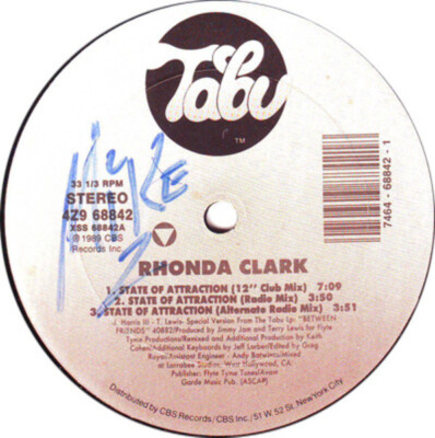 Rhonda Clark State Of Attraction Vinyl Single 12inch NEAR MINT Tabu ...