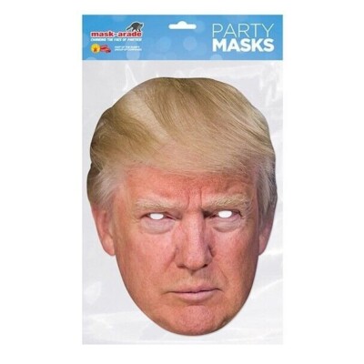 50 DONALD TRUMP Card Masks Mask-arade Fancy Dress up Stag Night Party ...