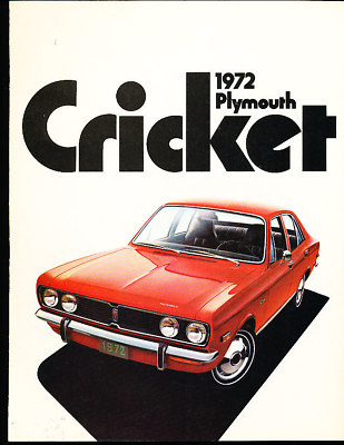 1972 Plymouth Hillman Cricket Car Original Sales Brochure Folder ...