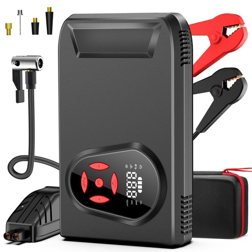 3000A Portable Car Jump Starter With Air Compressor, Jumper Box & Tire ...