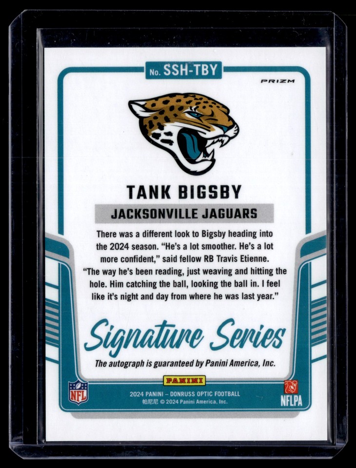 2024 Donruss Optic #SSH-TBY Tank Bigsby Signature Series Holo | eBay