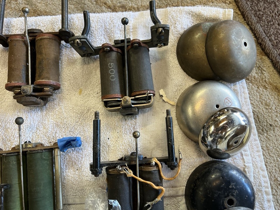 Vintage Wooden Wall Telephone Ringers And Bell Assembly’s. Tested For ...