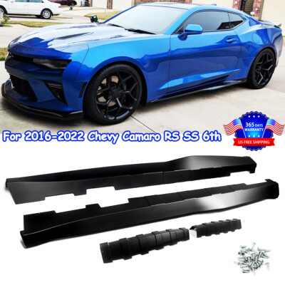 Side Skirt Rocker Panel Extension For 16-20 Camaro SS & RS LT LS Black ...