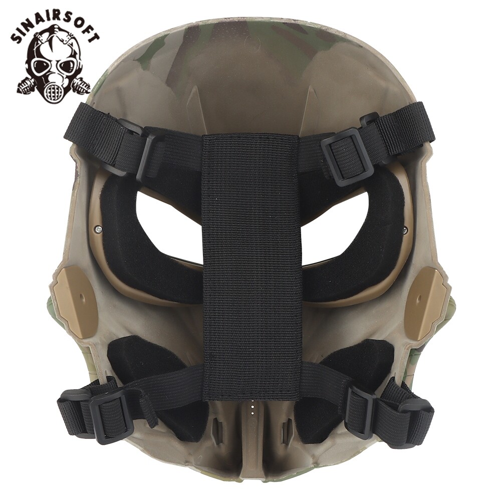 Tactical Full Face Mask w/ Goggles Airsoft Protection CS Cosplay ...