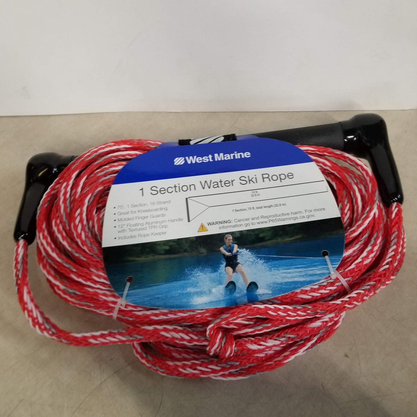 WEST MARINE 75' 1-Section Waterski Rope | eBay