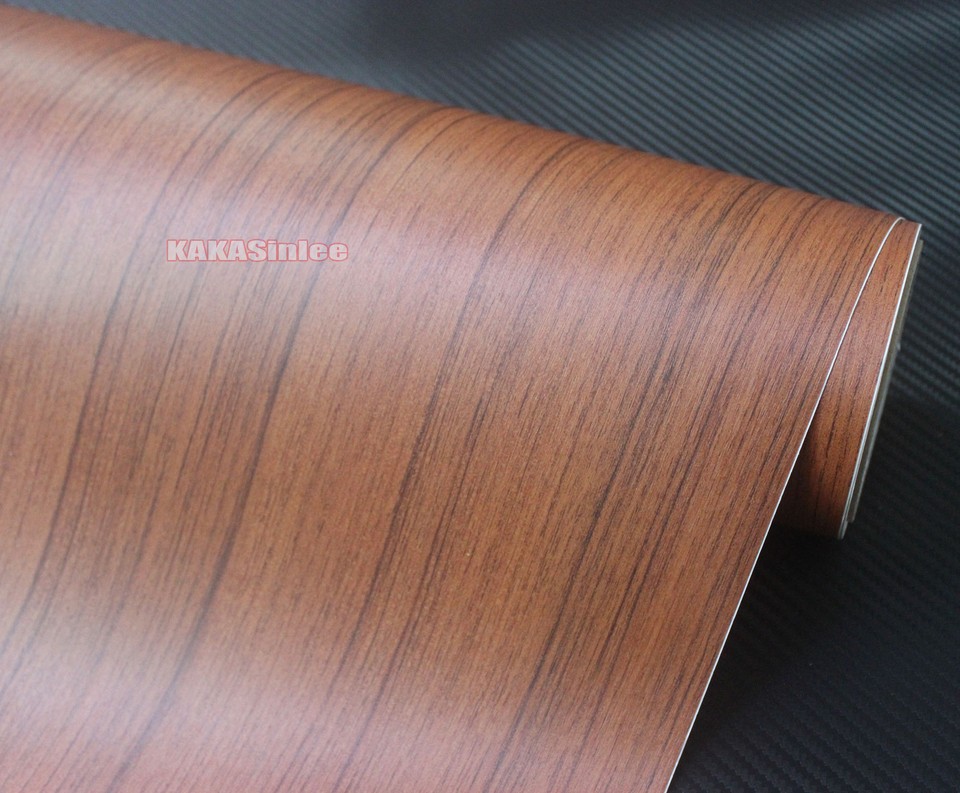 DIY Matte Glossy Wood Grain Textured Vinyl Wrap Sticker Car Home ...