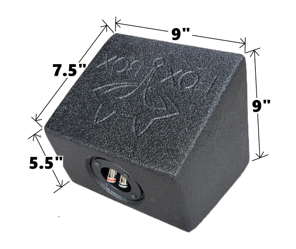 FOX ACOUSTICS 8" WEDGE SPEAKER BOX 1 PAIR SPRAY COATED | eBay