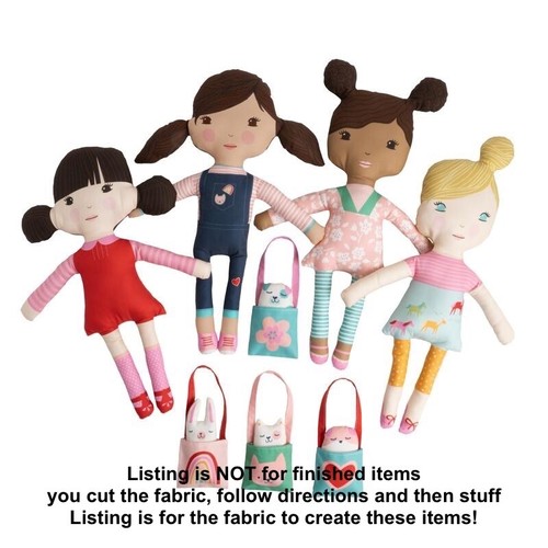 MODA Cut and Sew Dolls Plushies 100% cotton fabric item 20943 11P ...
