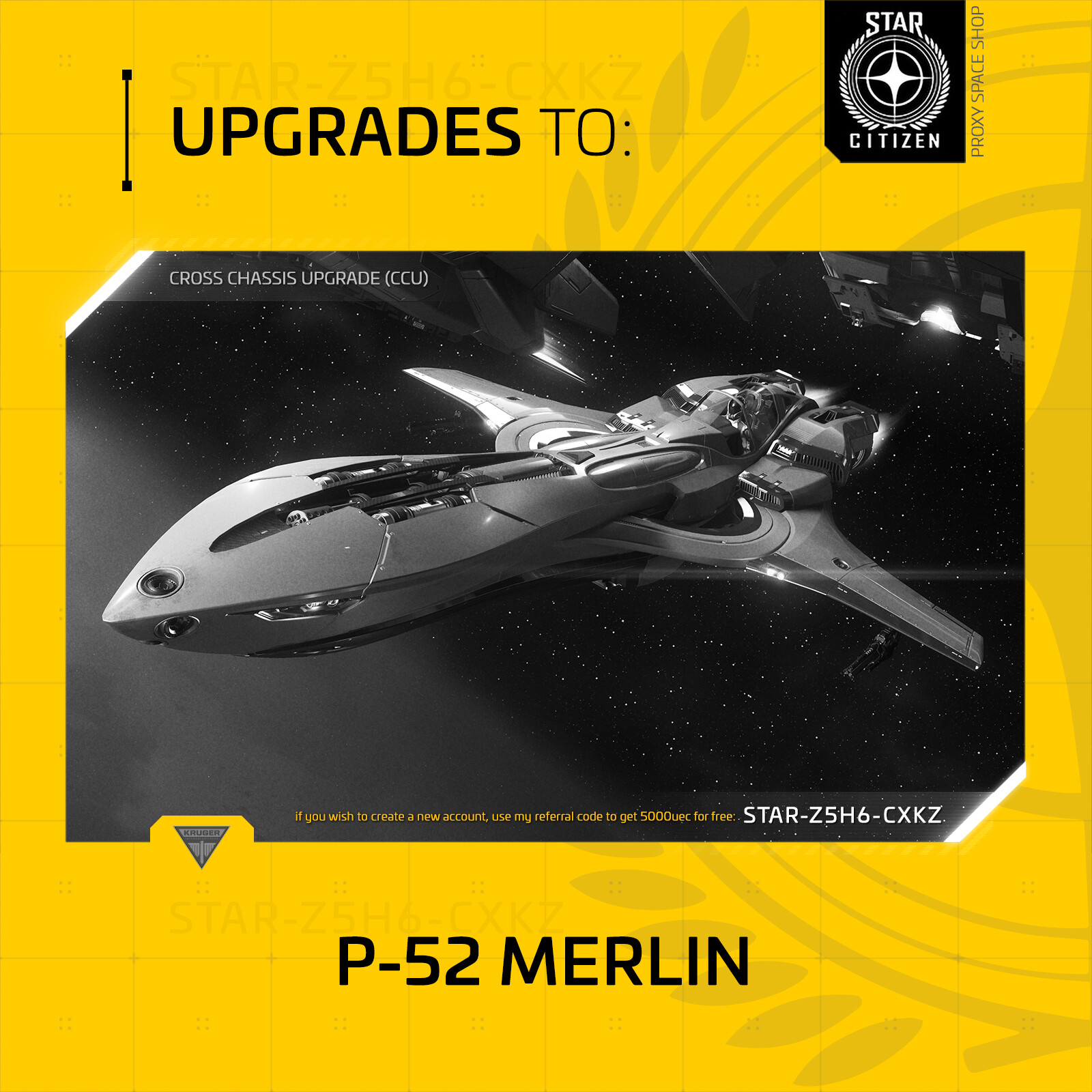 Star Citizen - KRUGER P-52 MERLIN - UPGRADE - (CCU) | eBay