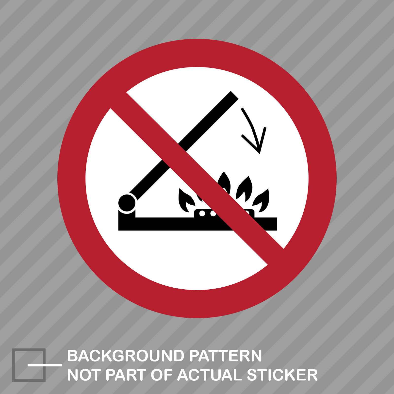 P073 Do Not Shut Lid When Burners Are Operating Sticker Decal Vinyl iso ...