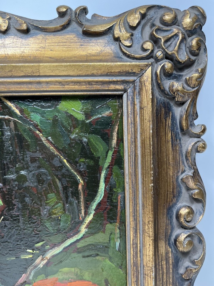 JUAN RIMSA BOLIVIA ABSTRACT EXPRESSIONIST JUNGLE LANDSCAPE ANTIQUE OIL ...