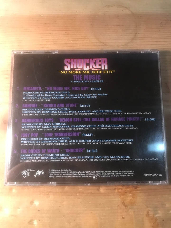 RARE OOP Shocker - The Music: A Shocking Sampler (CD EP, 1989) | eBay