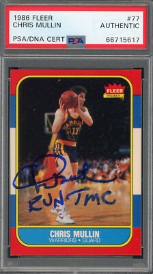 Chris Mullin Autographed 1986 Fleer Signed Rookie Card RC #77 Auto ...