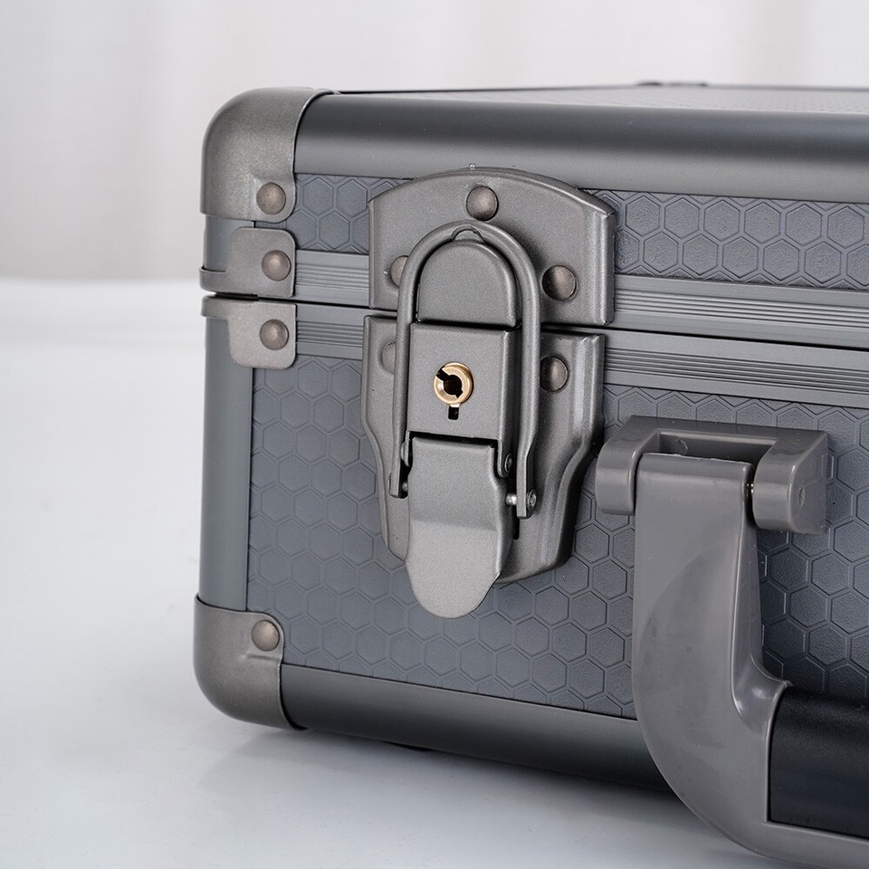 Lockable Briefcase Aluminum Hardside Attache Case Portable Hard Top ...