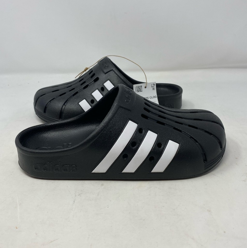 adidas Adilette Clogs Unisex Core Black/Cloud White GZ5886 Size Women 6 ...