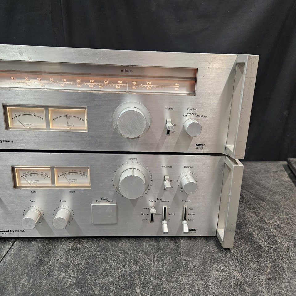 MCS Modular Component System Stereo Integrated Amplifier 3835 & 3701 AM ...