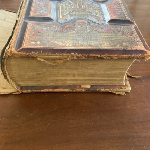 1886 The Holy Bible. Parallel-Column Edition. Large Oversized Leather ...