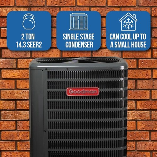 Goodman 2 Ton 14.3 SEER2 Heat Pump Condenser - R32 Single Stage | eBay