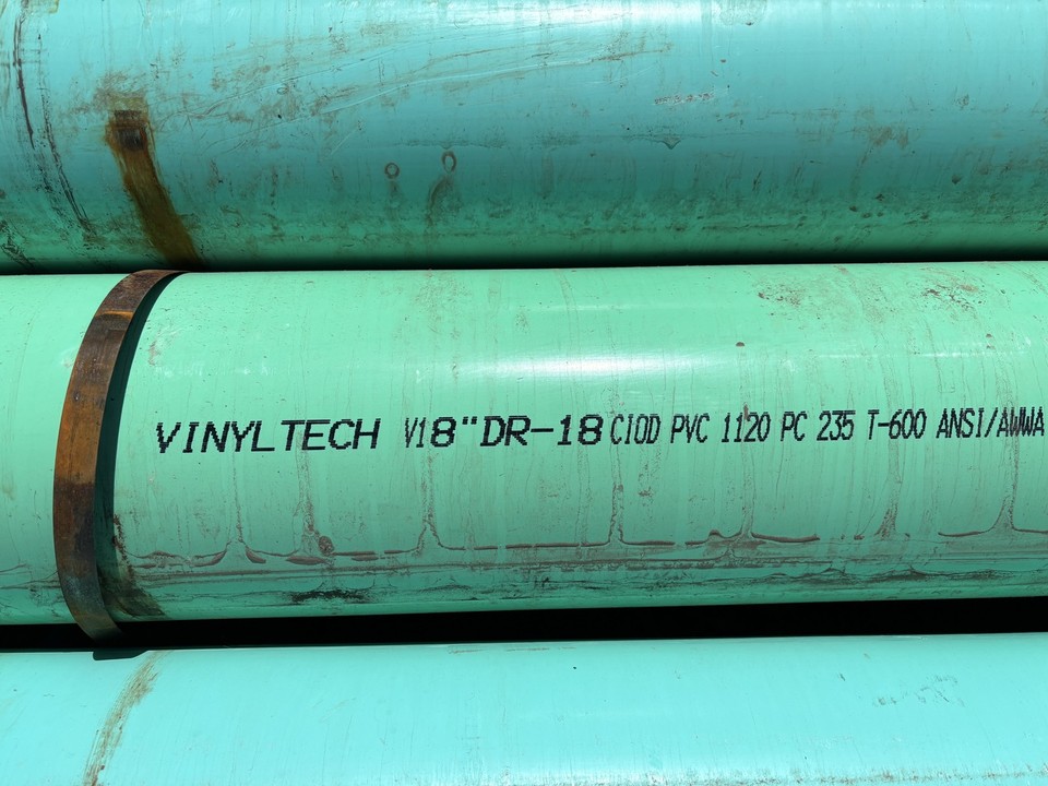 PVC Pipe - 8" x 20' - DR18 - Conduit, Plumbing, Plastic Pipe, Drainage ...
