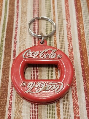 VINTAGE COCA COLA RED METAL BOTTLE OPENER/ KEYCHAIN MADE IN CANADA | eBay