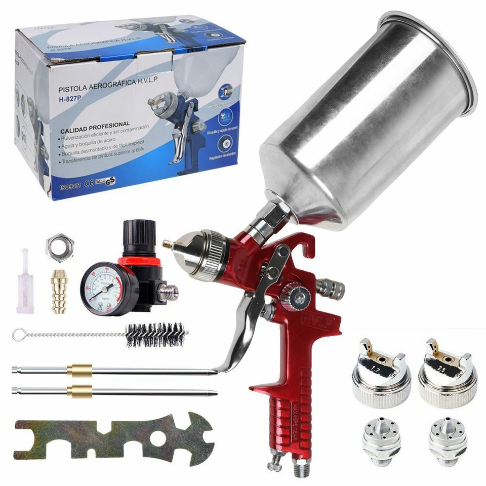 3Nozzles HVLP Auto Paint Air Spray Gun Kit Car Primer Detail Basecoat ...