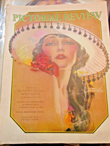 VINTAGE PICTORIAL REVIEW FASHION MAGAZINE AUG 1925 ADS CLOTHES ROLF ...