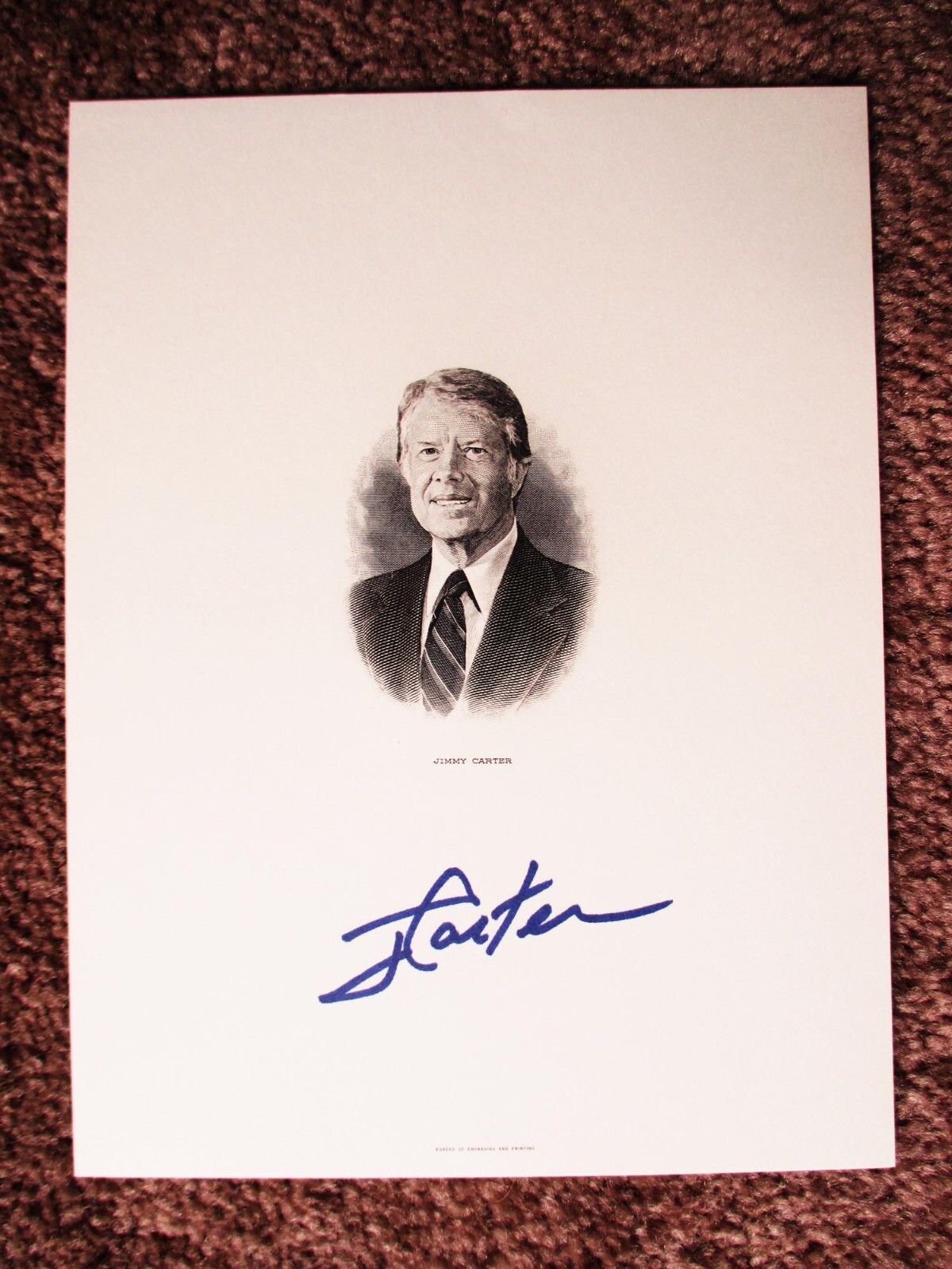 Jimmy Carter Bureau of Engraving Autograph w/COA | eBay
